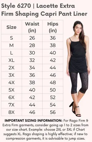 RAGO Extra Firm Leg Shaper Leggings - Black