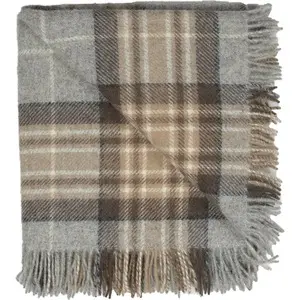 PRINCE OF SCOTS Highland Tweeds Pure New Wool Fluffy Throw - Mckellar