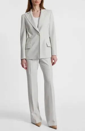 Santorelli Jess Crepe Single-button Blazer