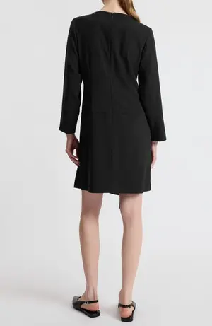 Santorelli Essie Shift Dress With Grommet Detail