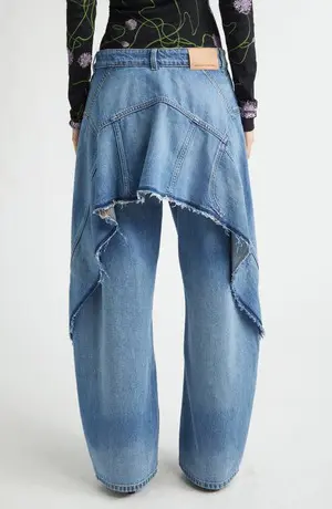 Stella McCartney Deconstructed Curved Barrel Leg Jeans
