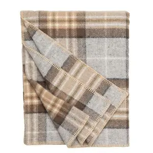 PRINCE OF SCOTS Highland Tweeds Big Throw - Mckellar Grey