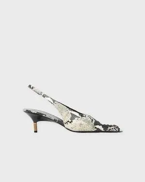 Khaite Bella Pump 55 Slingback Heels - Snake