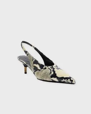 Khaite Bella Pump 55 Slingback Heels - Snake