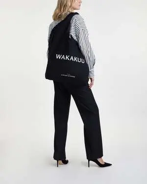WAKAKUU Printed Tote Bag - Black