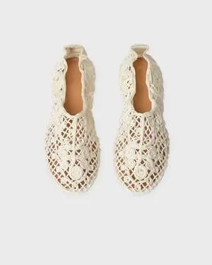 ODISSI Iris Ballet Flats - White