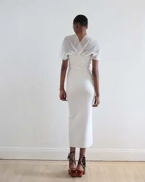 LEONÍ Indira Silk-georgette Dress