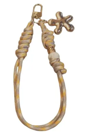 MACRAE & CO. Bag Charm With Braided Cording - Yellow