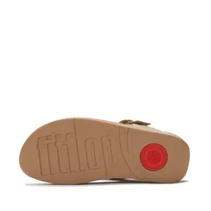 Fitflop Lulu Buckle Suede Toe-post Sandals - Cappuccino