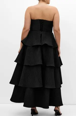 City Chic Ruffle Sleeveless Maxi Dress