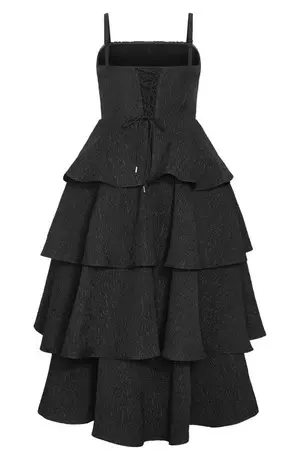 City Chic Ruffle Sleeveless Maxi Dress