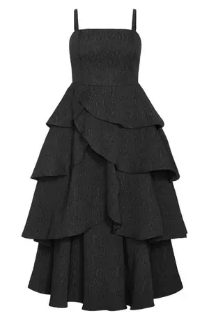 City Chic Elizabeth Ruffle Sleeveless Maxi Dress