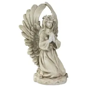 NORTHLIGHT 15.25" Angel Kneeling In Prayer Outdoor Garden Statue
