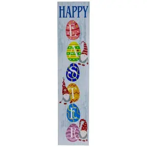 NORTHLIGHT Gnome Happy Easter Porch Board Sign35.75 - Blue