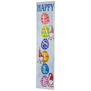 NORTHLIGHT Gnome Happy Easter Porch Board Sign35.75