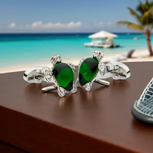 PRINCE OF SCOTS Crystal Turtle Cufflinks