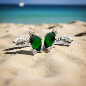PRINCE OF SCOTS Crystal Turtle Cufflinks