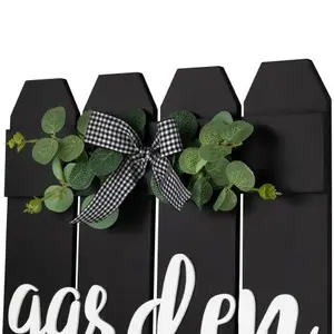 NORTHLIGHT Garden Ma Ma Picket Fence Wooden Wall Sign19.25