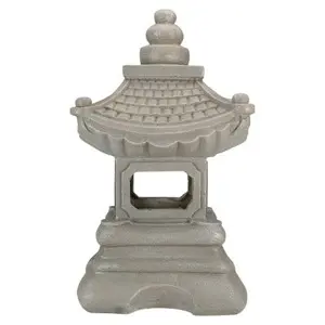 NORTHLIGHT 13.5" Dark Pagoda Outdoor Garden Statue