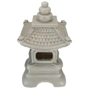 NORTHLIGHT 13.5" Dark Pagoda Outdoor Garden Statue