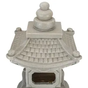 NORTHLIGHT 13.5" Dark Pagoda Outdoor Garden Statue