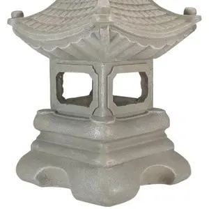 NORTHLIGHT 13.5" Dark Pagoda Outdoor Garden Statue