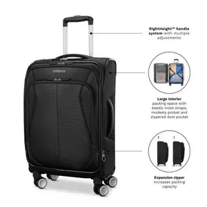 AMERICAN TOURISTER 4 Kix 3.0 Softside 28" Checked Spinner - Black