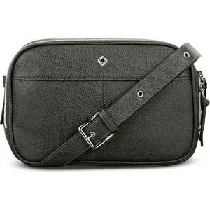 SAMSONITE Leather Crossbody Bag - Olive
