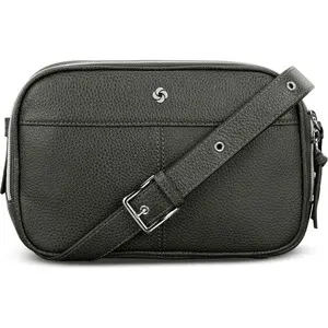 SAMSONITE Leather Crossbody Bag - Olive