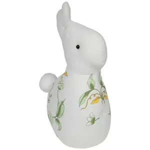 NORTHLIGHT Plush Soft Floral Easter Rabbit Spring Decoration14