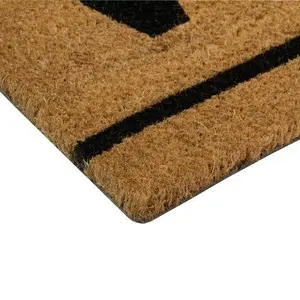 NORTHLIGHT Natural Coir Outdoor Rectangular "welcome" Doormat 16" X 48