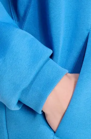 Adidas Oversize Fleece Pullover Hoodie - Ray Blue//