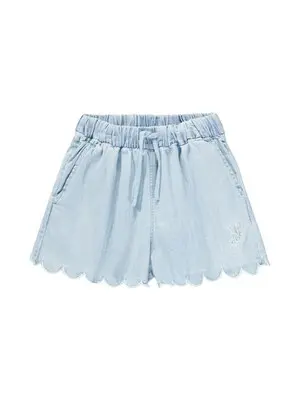 MOLO Addie" Scalloped Hem Shorts - Gray