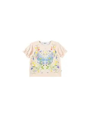 MOLO Eline Short Sleeve T-shirt With Butterfly And Floral Print