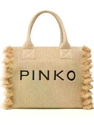 Pinko Medium Tassel Logo Detail Beach Bag