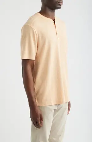 Tommy Bahama Lido Sands Short-sleeve Henley - Nectarine