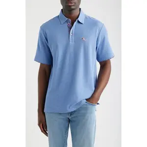 Tommy Bahama Geo Rio 5 O'clock Islandzone® Polo - Bright Cobalt Heather