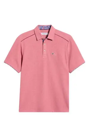 Tommy Bahama Geo Rio 5 O'clock Islandzone® Polo - Raspberry Wine Heather