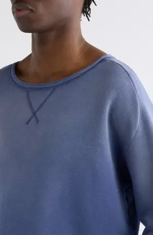 Acne Studios Fema U Sunkissed Cotton Sweatshirt - Navy