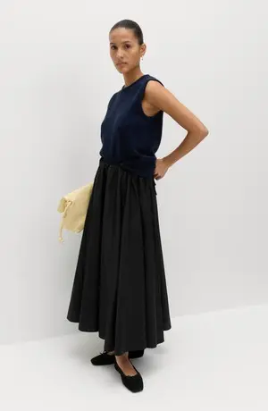 M&s Flowy Taffeta Skirt