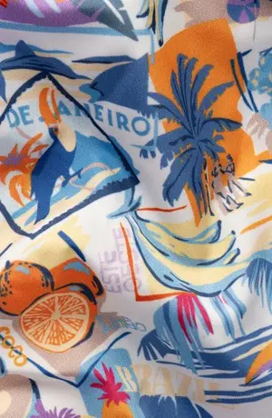 Eton Printed Swim Trunks