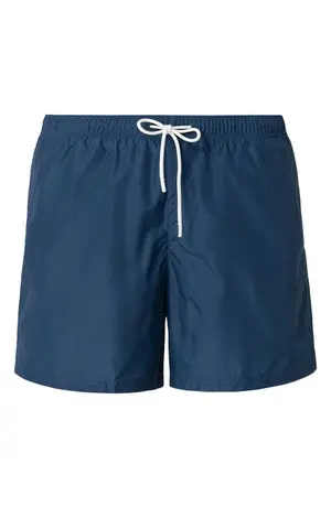 Eton Solid Swim Trunks - Dark Blue