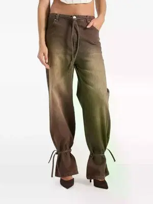 Manière De Voir Maniere De Voir Faye Wide Leg Jeans With Tie Waist - Brown