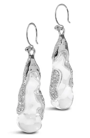 Alexis Bittar Silverlake Lucite Pavé Linear Earrings - Crystals