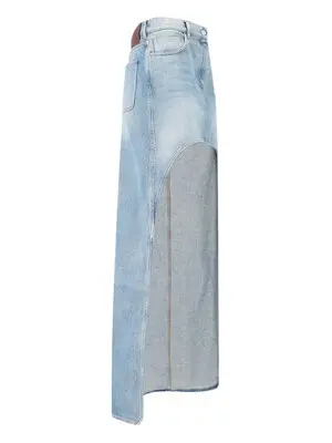 COURREGES Asymmetrical Maxi Denim Skirt