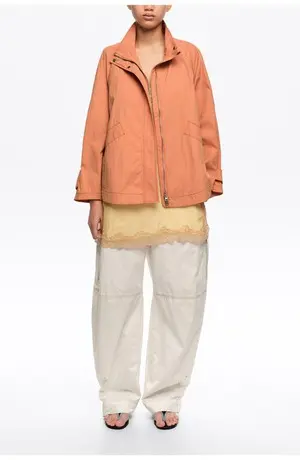 Bimba Y Lola Fluid High Neck Trench - Orange