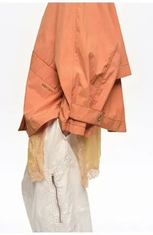 Bimba Y Lola Fluid High Neck Trench - Orange