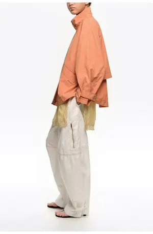 Bimba Y Lola Fluid High Neck Trench - Orange