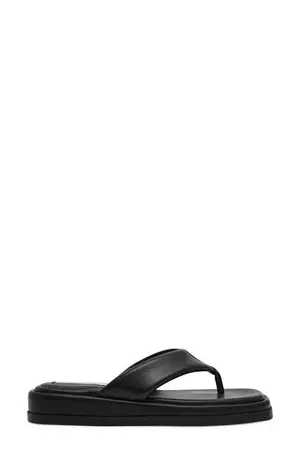 Steve Madden Bella Thong Platform Slide Sandal - Black