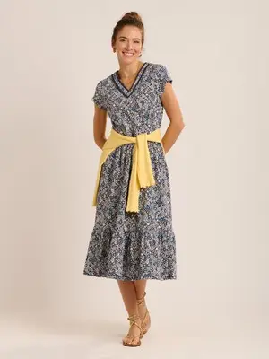 BRAKEBURN Lucia Tiered Midi Dress
